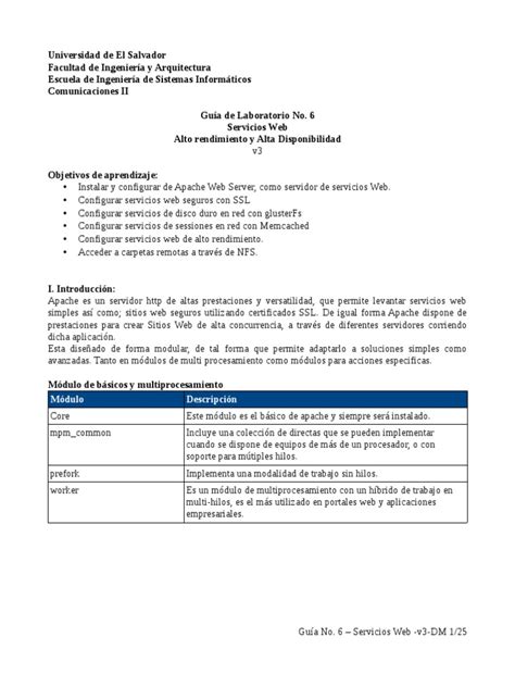 Guia No 6 Apache2 V3 Pdf Servidor Web Internet Y Web