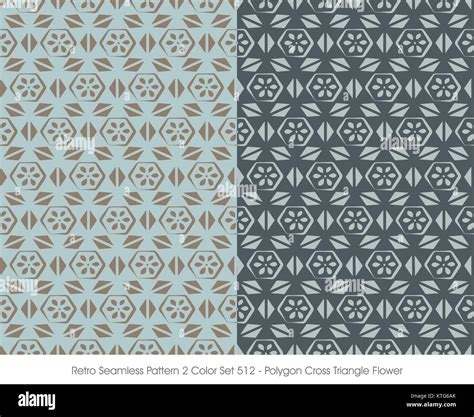 Retro Seamless Pattern Polygon Cross Triangle Flower Stock Vector Image And Art Alamy