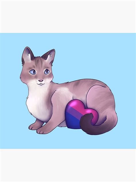 Pride Kitty Bi Throw Blanket By Deepspaceace Redbubble