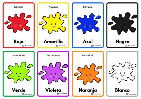 Printable Spanish Color Flash Cards Artofit