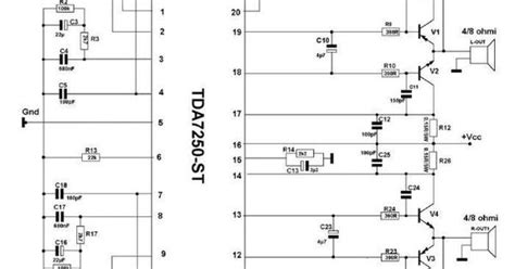Tda7250 250 Watts Audio Amplifier Circuit Amplifier Pinterest Audio Amplifier Audio And