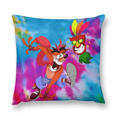 Crash Bandicoot 4 Microfiber Pillow Cases For Couch Cartoon Cushion