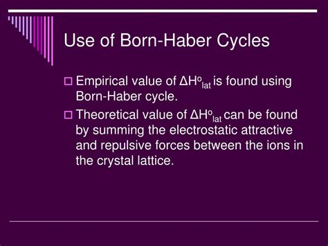 Ppt 152 Born Haber Cycle Powerpoint Presentation Free Download Id
