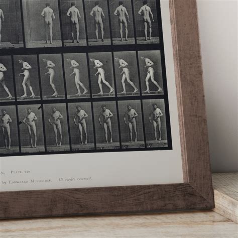 Motor Neuron Disease Art Print Naked Man Walking Eadweard Muybridge Neurology Poster