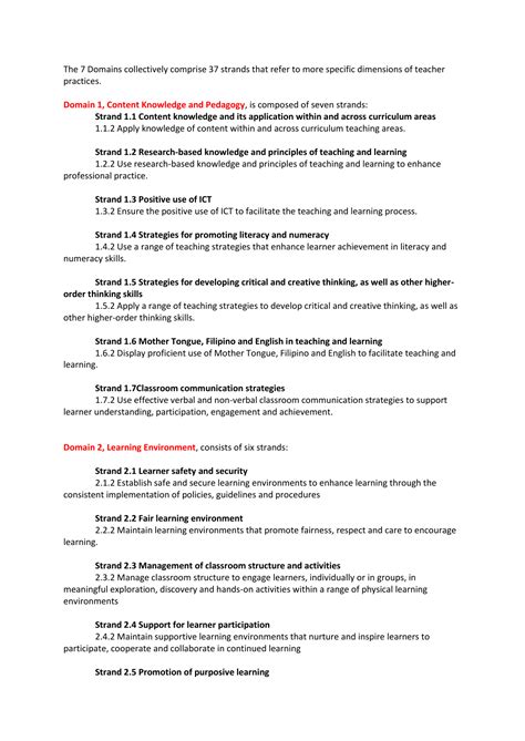 Ppst Domains Strands And Indicators