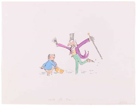 Sold At Auction Quentin Blake † Quentin Blake B1932 Willy Wonka And Augustus Gloop Holding