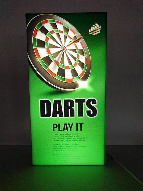 【lサイズ】ダーツ Bar ゲーム Darts プレイヤー サイン ランプ 看板 置物 雑貨 ライトbox 電飾看板 その他置物 Randr