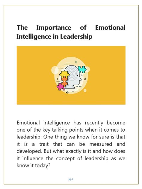 The Emotionally Intelligent Leader Understanding How Emotional