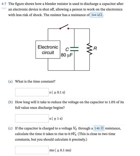 Solved The Figure Shows How A Bleeder Resistor Is Used To