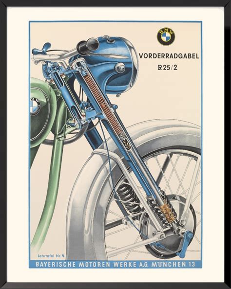 Moto Bmw Fourche Avant De La R25 2 Herbert Schlenzig Bill Posters