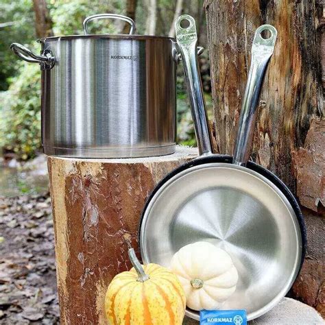 Nồi Inox Đáy Từ 20cm 5L Thân Cao Nắp Inox Korkmaz Proline