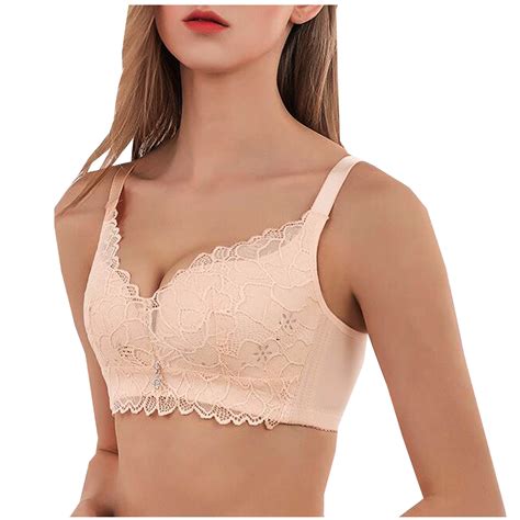 Frsasu Plus Size Bras Clearanc Womens Plus Size Floral Lace Bra No