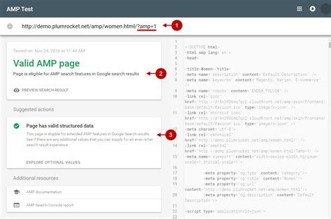 how to test accelerated mobile pages plumrocket documentation