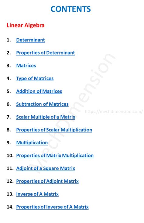 Linear Algebra Matrices Ebook Mechdimension
