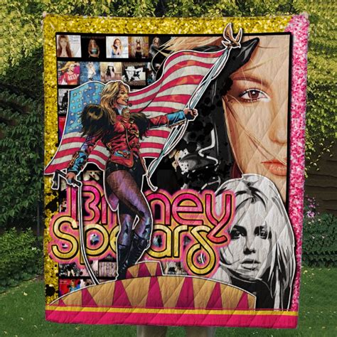 Britney Spears Quilt And Fleece Blanket Robinplacefabrics