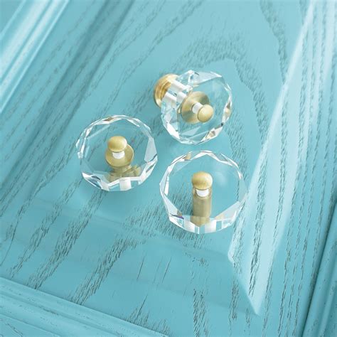 Brass Knobs Acrylic Cabinet Knob Drawer Pull Knob Glass Etsy