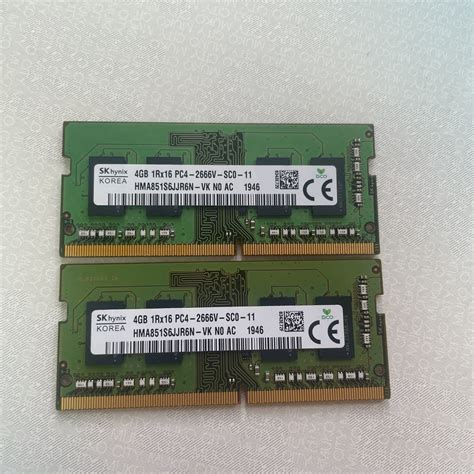 Yahooオークション Sk Hynix 4gb 1rx16 Pc4 2666v Sco 11 メモリ ノ