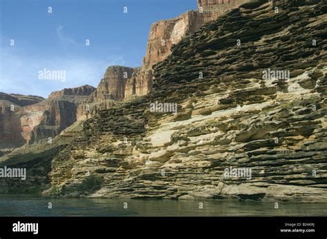 Sandstone Limestone Layers Moenkopi Tapeats Kaibab Along The Colorado