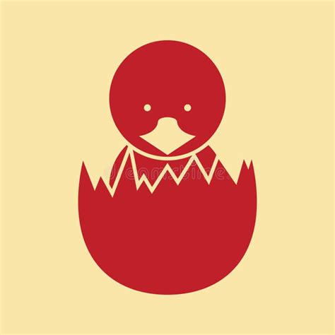 Chick Hatched From Egg Vector Illustration Decorative Background