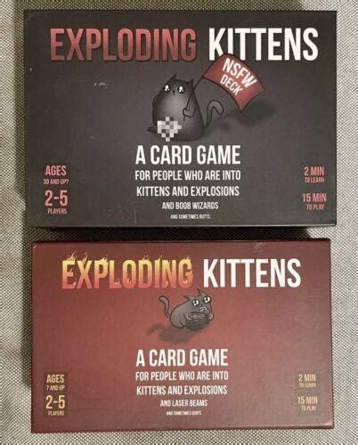 Exploding Kittens Nsfw Original W Kickstarter Meowing Box 2015 By The Oatmeal 4560293022