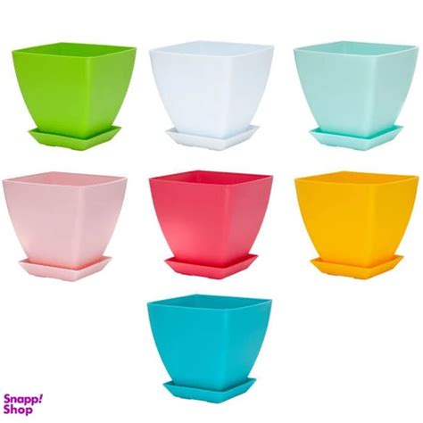 خرید و قیمت گلدان گل آذین مدل پلاستیکی مربع کد 6 مجموعه 7عددی ترب