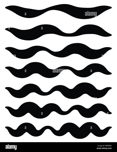 Wavy Billow Zigzag Line Element Set Lines With Waving Effect Stock Vector Image And Art Alamy