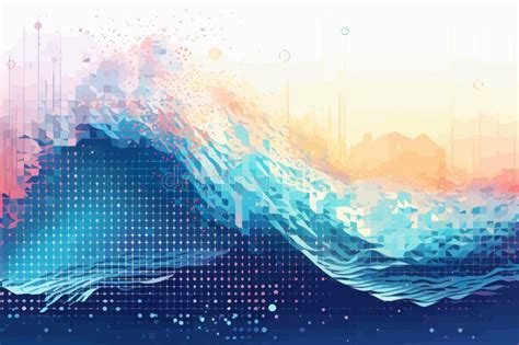 Showing Digital Data And Big Tech Imagery As Isolated Illustration