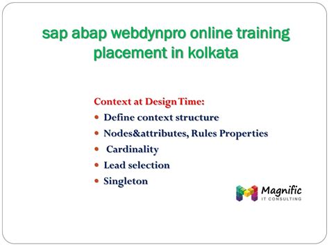 Ppt Sap Abap Webdynpro Online Training Placement In Kolkata Powerpoint Presentation Id