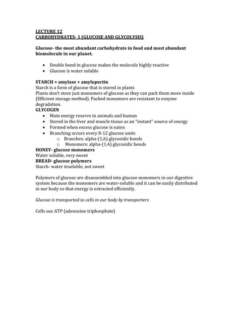 Complete Study Notes For Quiz 2 Bioc2101 Principles Of Biochemistry
