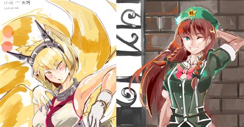 東方 60分厚塗り練習その2 4枚α にゅう＠にゅう工房のマンガ 漫画 八雲藍 艦これ Pixiv