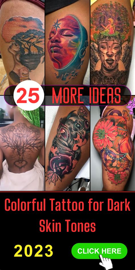 Dark Skin Women Unleash Your Style With Stunning Color Tattoo Designs