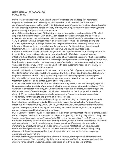 Pcr Test Pdf