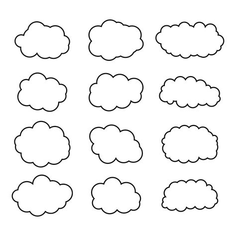 Premium Vector Cloud Shape Outline Drawing