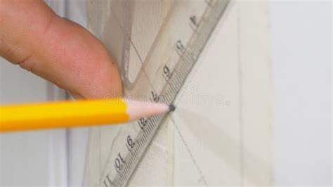 Marking Places With A Pencil Forinstallation Of A Socket Stock Image