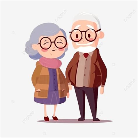 조부모의 날 미소 가족 행복하다 귀여운 Png 일러스트 및 이미지 에 대한 무료 다운로드 Pngtree