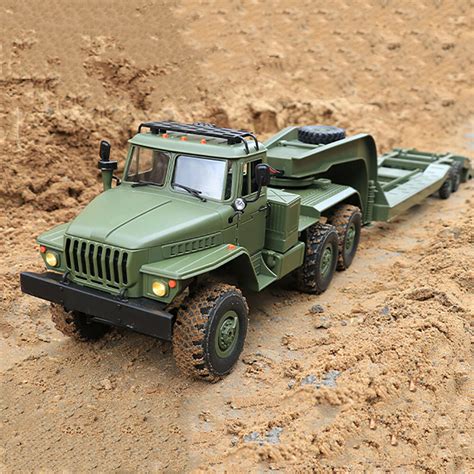Wpl B36 3 Ural 1 16 2 4g 6wd Rtr Rc Car Military Truck With Trailer