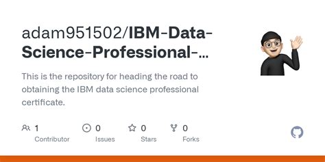 github adam951502 ibm data science professional certificate this is