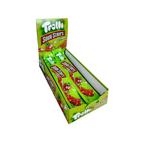 Trolli Sour Strips Strawberry 7g X 24 Sweet Avenue