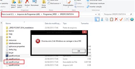Ocorreu Erro 2 Do Windows Ao Carregar O Java Vm No Sped Emídio Leite