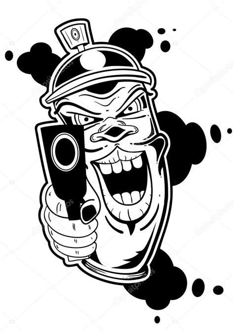 Gangster Graffiti Spraycan Stock Vector Image By ©elh3ffe 55920323