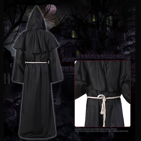 Buy Plague Doctor Adult Costume Black Robe For Halloween Party Costume