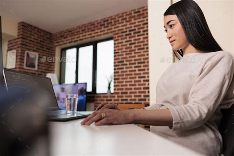 Asian Programmer Using Software App With Encryption Stock Photo By DC