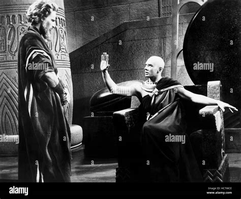 The Ten Commandments From Left Charlton Heston Yul Brynner 1956
