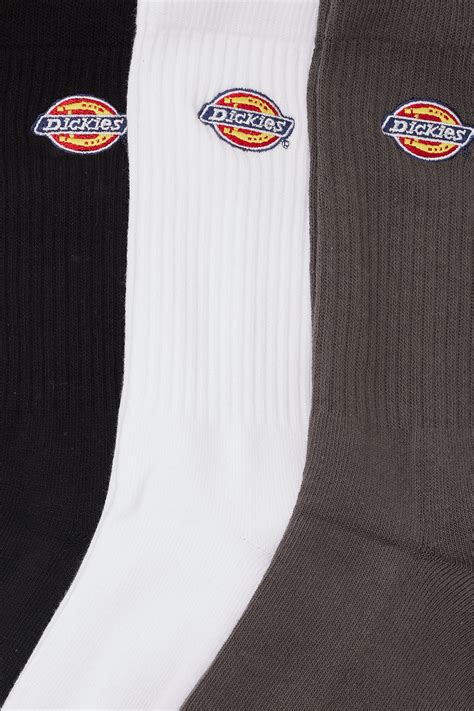 Dickies Hs Rockwood Crew Socks 3 Pack Blackwhitecharcoal Universal