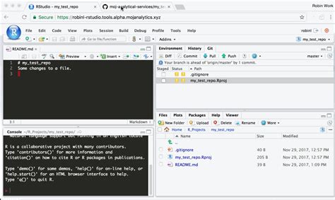 Work With Git In RStudio Analytical Platform User Guidance