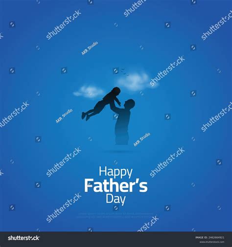 Happy Fathers Day Creative Social Media Stock Vector Royalty Free