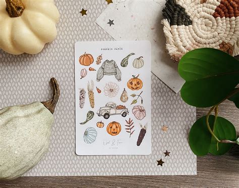 Pumpkin Patch Sticker Sheet Etsy