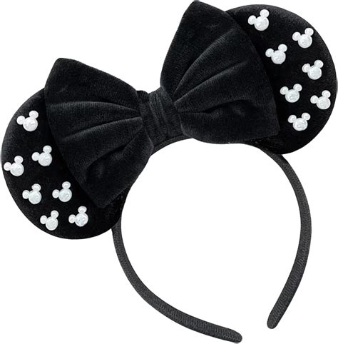 Trnerm Large Size Mouse Ears Headband For Women In Black