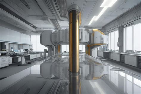 Premium Ai Image Golden Ratio Futuristic Science Lab