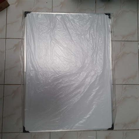 Jual Whiteboard 60x80cm Papan Tulis Besar Bolak Balik Putih Hitam 1